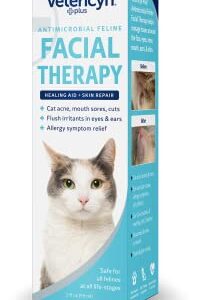 Vetericyn Plus Feline Facial Therapy | Healing Aid and Skin Repair for Different Cat First Aid Needs, Including Cat Acne, Cat Ear and Eye Problems. 2 Ounces