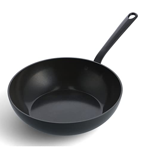 GreenPan Craft Cookware Hard Anodized Healthy Ceramic Nonstick 11” Wok Pan, Cast Stainless Steel Handles, Scratch-Resistant, Induction Safe, Dishwasher and Oven Safe, PFAS-Free, Black