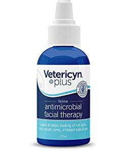 Vetericyn Plus Feline Facial Therapy | Healing Aid and Skin Repair for Different Cat First Aid Needs, Including Cat Acne, Cat Ear and Eye Problems. 2 Ounces