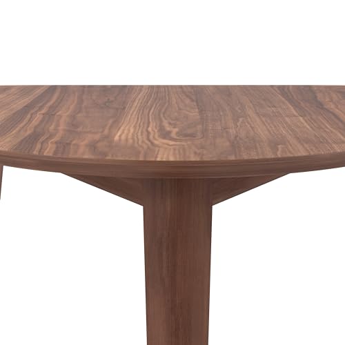 New Classic Furniture Mid-Century Modern Oscar Corner Table 3-Piece Dining Set, Walnut