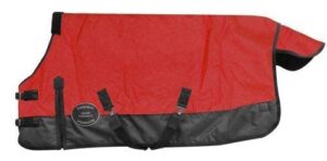 showman pony/yearling 48"- 54" 1200 denier waterproof & breathable turnout sheet (red)