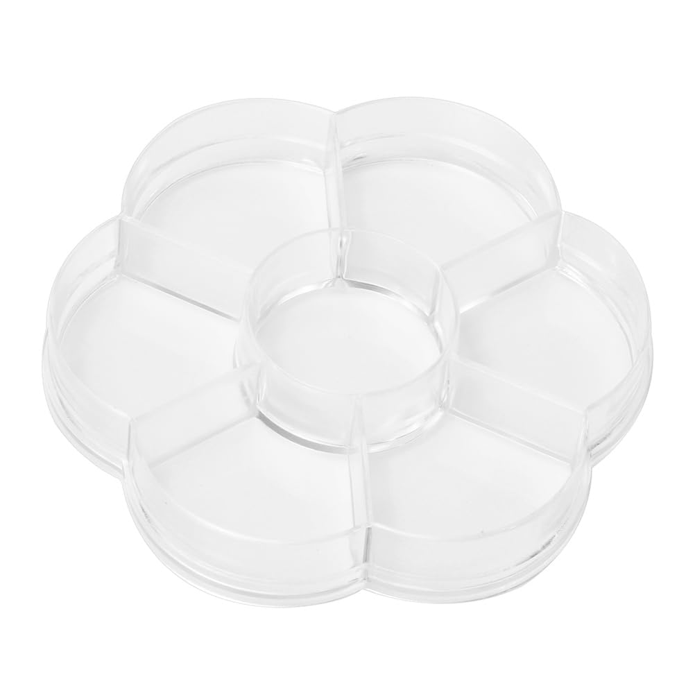 Women's Jewelry 4PCS 8 Grids Jewel Case Round Shape Transparent Plastic Organizer Jewelry Storage Container for Earrings Rings Girl Jewelry