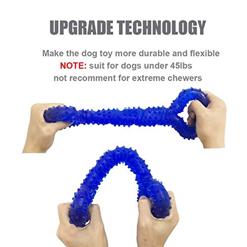 LECHONG Durable Dog Chew Toys 13 Inch Bone Shape Extra Large Dog Toys with Convex Design Strong Tug Toy for Aggressive Chewers Medium and Large Dogs Tooth Cleaning