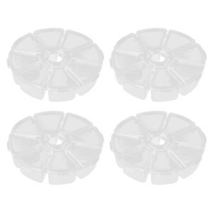 nut trays 4pcs 8 grids jewel case plastic transparent round shape jewelry storage organizer container for rings earrings clear organizer