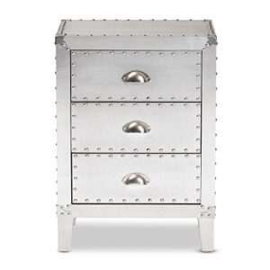 Baxton Studio Nightstands, Silver