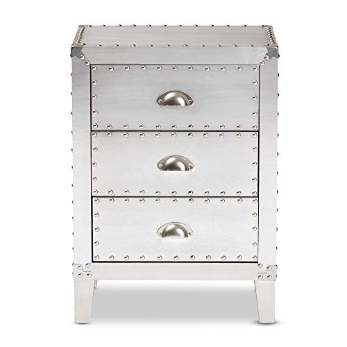 Baxton Studio Nightstands, Silver