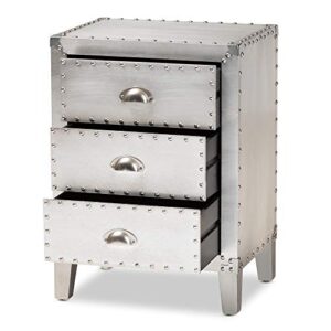 Baxton Studio Nightstands, Silver