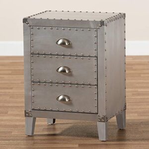 Baxton Studio Nightstands, Silver