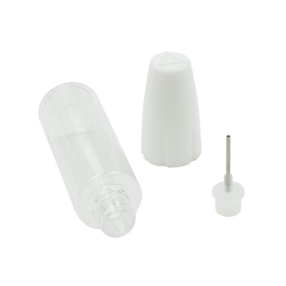 Dasunny 10Pcs 15ML Squeeze Bottle Tip Applicator Bottle, Steel Needle Soft PET Plastic Dropper Bottle Tip Glue Bottle