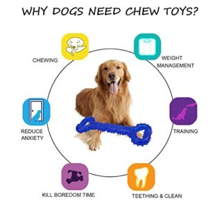 LECHONG Durable Dog Chew Toys 13 Inch Bone Shape Extra Large Dog Toys with Convex Design Strong Tug Toy for Aggressive Chewers Medium and Large Dogs Tooth Cleaning