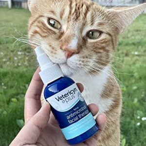 Vetericyn Plus Feline Facial Therapy | Healing Aid and Skin Repair for Different Cat First Aid Needs, Including Cat Acne, Cat Ear and Eye Problems. 2 Ounces