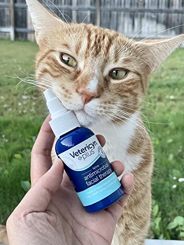 Vetericyn Plus Feline Facial Therapy | Healing Aid and Skin Repair for Different Cat First Aid Needs, Including Cat Acne, Cat Ear and Eye Problems. 2 Ounces