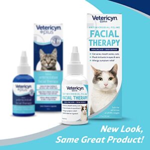 Vetericyn Plus Feline Facial Therapy | Healing Aid and Skin Repair for Different Cat First Aid Needs, Including Cat Acne, Cat Ear and Eye Problems. 2 Ounces