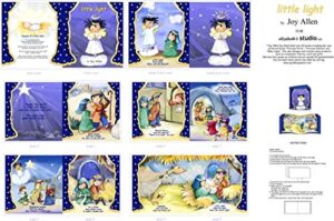 little light nativity soft fabric book panel approx 36"x44" from elizabeth studios (christmias/nativity) 100% cotton