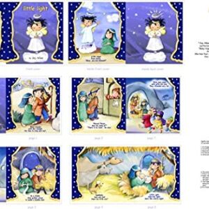 Little Light Nativity Soft Fabric Book Panel Approx 36"x44" from Elizabeth Studios (Christmias/Nativity) 100% Cotton