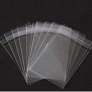 100 Pack 4 3/4in. X 6 1/2in Clear Resealable Cello/Cellophane Treat Bags Self Sealing Bags Food Safe for Cookie Candle Soap Candy Bakery Gift