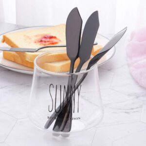 Buyer Star Cheese Butter Knife, Stainless Steel 18/10 6" Mini Desert Knives, Breakfast Slicer Sandwich Spreader,Set of 8