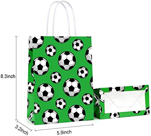 16 PCS Party Favor Bags for Soccer Birthday Party Supplies, Party Gift Goody Treat Candy Bags for Soccer Party Favors Decor for Soccer Party Girls Kids