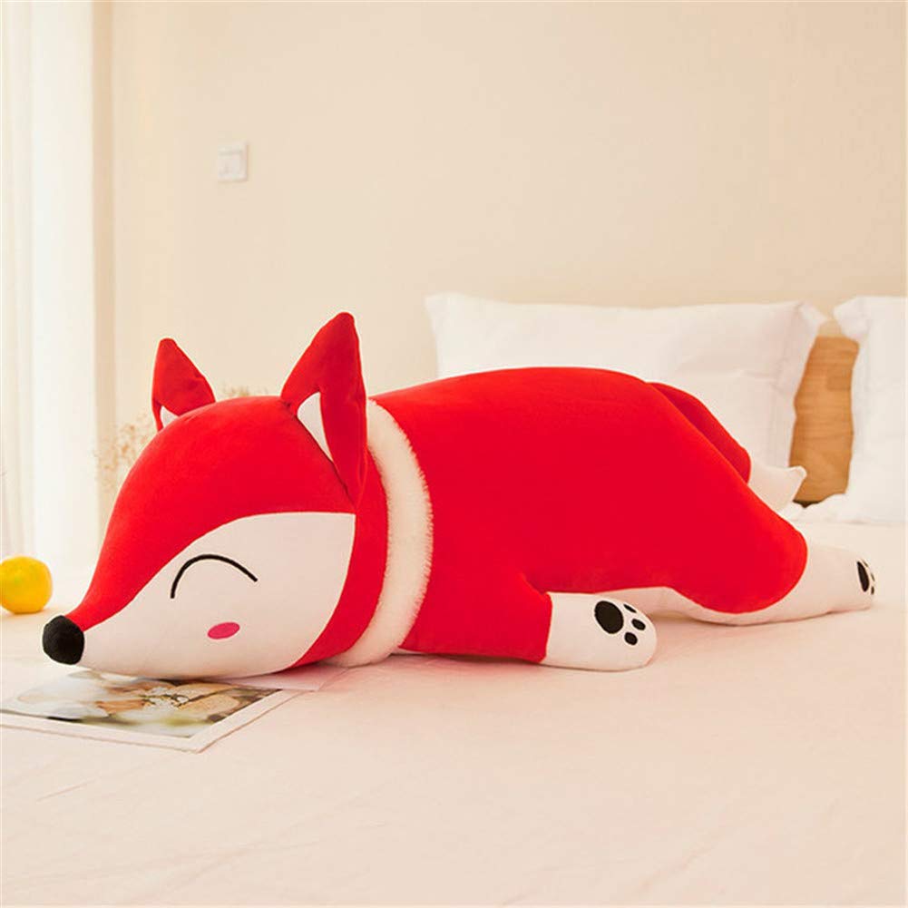 VSFNDB Stuffed Fox Animal Plush Toys 20 Inches Red Large Animal Stuffed Plushies Super Soft Cute Cuddly Pillow Cushion Stuff Dolls Birthday Xmas Gifts for Children Kids Boys Girls Room Decor, 20Inches