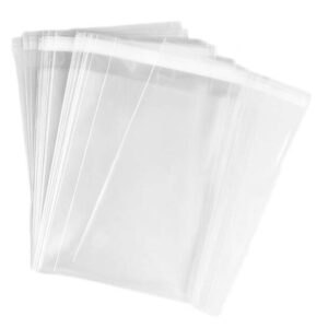 100 Pack 4 3/4in. X 6 1/2in Clear Resealable Cello/Cellophane Treat Bags Self Sealing Bags Food Safe for Cookie Candle Soap Candy Bakery Gift