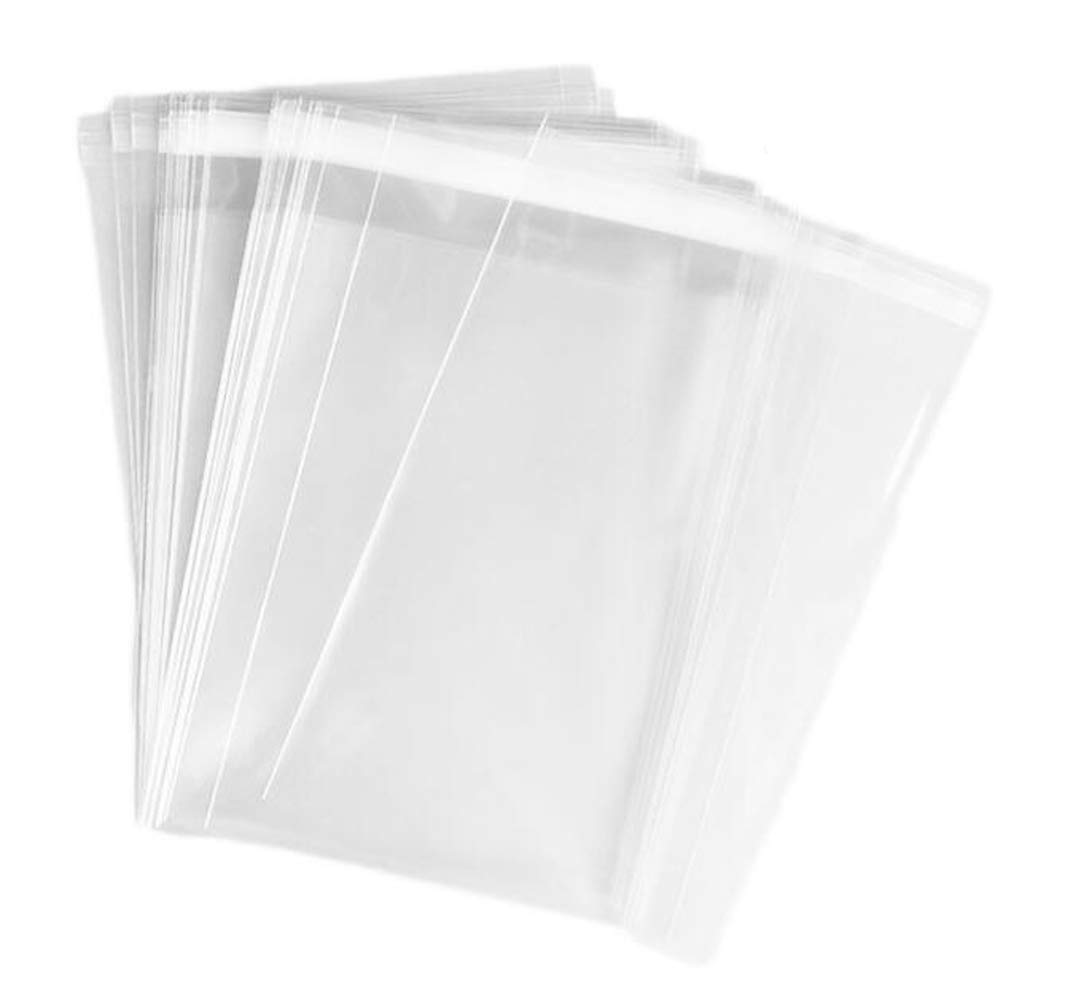 100 Pack 4 3/4in. X 6 1/2in Clear Resealable Cello/Cellophane Treat Bags Self Sealing Bags Food Safe for Cookie Candle Soap Candy Bakery Gift