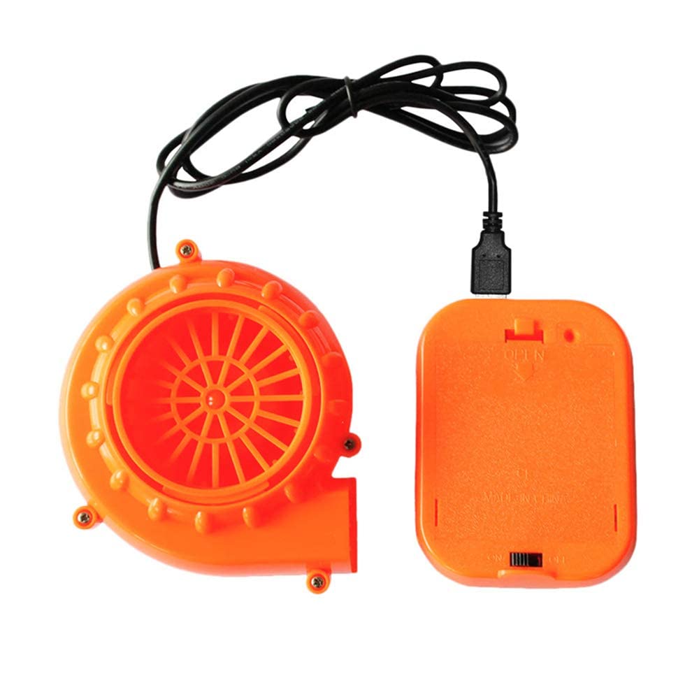 Wittocs Inflatable Costume Fan for Dinosaur Halloween Christmas Festival Supplies, Originals Fan Replacement Orange Air Pump and Battery Case