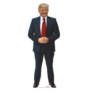 cardboard people president donald trump with red tie life size cardboard cutout standup