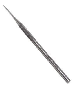 single ended micro fine straight dissecting needle #1, stainless steel 5.5" (14cm)