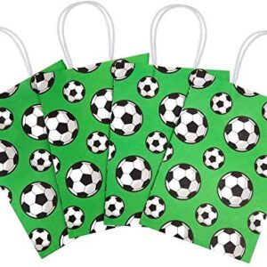 16 PCS Party Favor Bags for Soccer Birthday Party Supplies, Party Gift Goody Treat Candy Bags for Soccer Party Favors Decor for Soccer Party Girls Kids