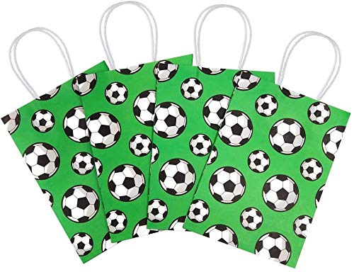 16 PCS Party Favor Bags for Soccer Birthday Party Supplies, Party Gift Goody Treat Candy Bags for Soccer Party Favors Decor for Soccer Party Girls Kids