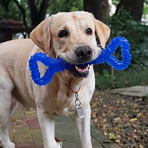 LECHONG Durable Dog Chew Toys 13 Inch Bone Shape Extra Large Dog Toys with Convex Design Strong Tug Toy for Aggressive Chewers Medium and Large Dogs Tooth Cleaning