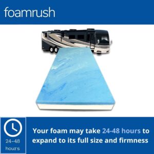 FoamRush 6-Inch Twin XL (38" x 80") Mattress Gel Memory Foam RV Mattress Replacement, Medium Firm, Comfort, Pressure Relief, Made in USA, Travel Camper Trailer Truck, Cover Not Included