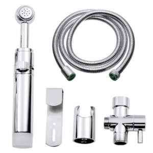 tirdity bidet sprayer for toilet, handheld bidet for toilet,baby cloth diaper sprayer with adjustable pressure control,splash-proof bidet attachment set with bidet hose,t-valve for personal hygiene