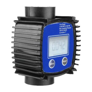 Flow Meter, 1in Digital Display High Accuracy Measure Mini Internal Thread Flowmeter for Water Diesel