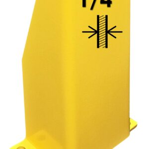 Electriduct Steel Pallet Rack Frame Guard Forklift Post Protector 4.5" U Channel, Height: 12", 3mm Thickness, Safety Yellow