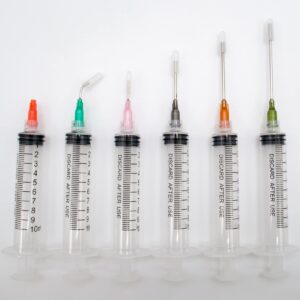 Glue Applicator Syringe with Blunt Tip Needle and Cap, for Liquid, Glue, Ink, Perfume, Lip Gloss Making