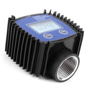 Flow Meter, 1in Digital Display High Accuracy Measure Mini Internal Thread Flowmeter for Water Diesel