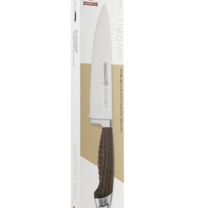 Mundial Nobilis Series, 10-Inch Chef’s Knife - Stainless Steel Blade with Ergonomic Wood Handle, Ideal for Cutting Meats, Durable & Corrosion-Resistant