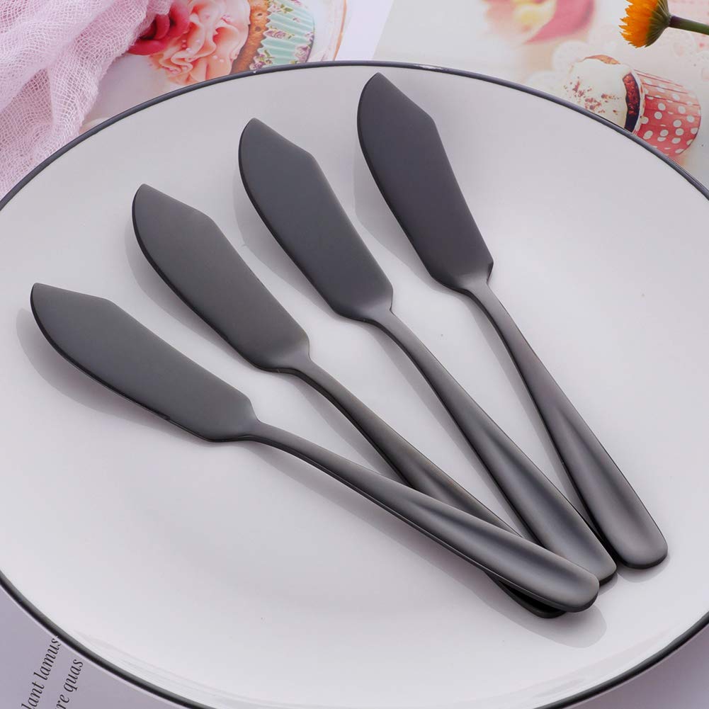 Buyer Star Cheese Butter Knife, Stainless Steel 18/10 6" Mini Desert Knives, Breakfast Slicer Sandwich Spreader,Set of 8