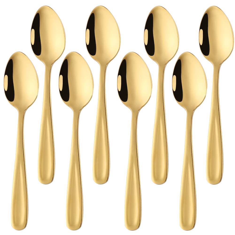 Buyer Star Demitasse Espresso Spoons, 8 Pieces Mini Coffee Spoon,18/10 Stainless Steel Heavy Duty Tea Spoons Set of 8, 5.5 Inch