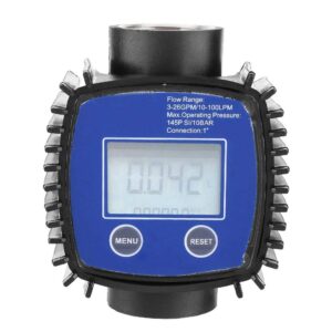 flow meter, 1in digital display high accuracy measure mini internal thread flowmeter for water diesel