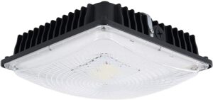 suchace led canopy light fixture 45w with etl listed and dlc.pre certified, 8,750 lumens, ac100-277v, waterproof ip65, for indoor and outdoor applications