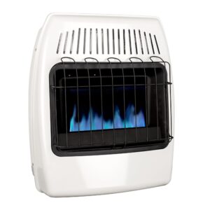 dyna-glo 20,000 btu natural gas blue flame vent free wall heater, white