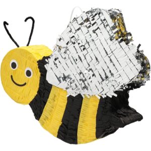 BLUE PANDA - Bumble Bee Pinata for Baby Shower, Birthday Decorations, Gender Reveal Party Supplies (Small, 15.5 x 13 x 3 in)