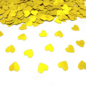 heart confetti valentine's day table confetti metallic foil for party wedding happy birthday baby showe bridal shower festival theme party decorations supplies(gold)