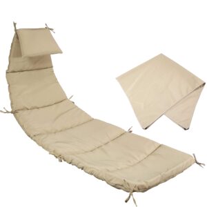 sunnydaze outdoor hanging lounge chair replacement cushion and umbrella fabric - beige