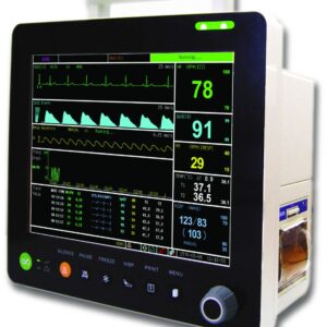 PM6000VP 12" Veterinary Multi-Parameter Monitor with ECG RESP SpO2 NIBP Temp PR Printer