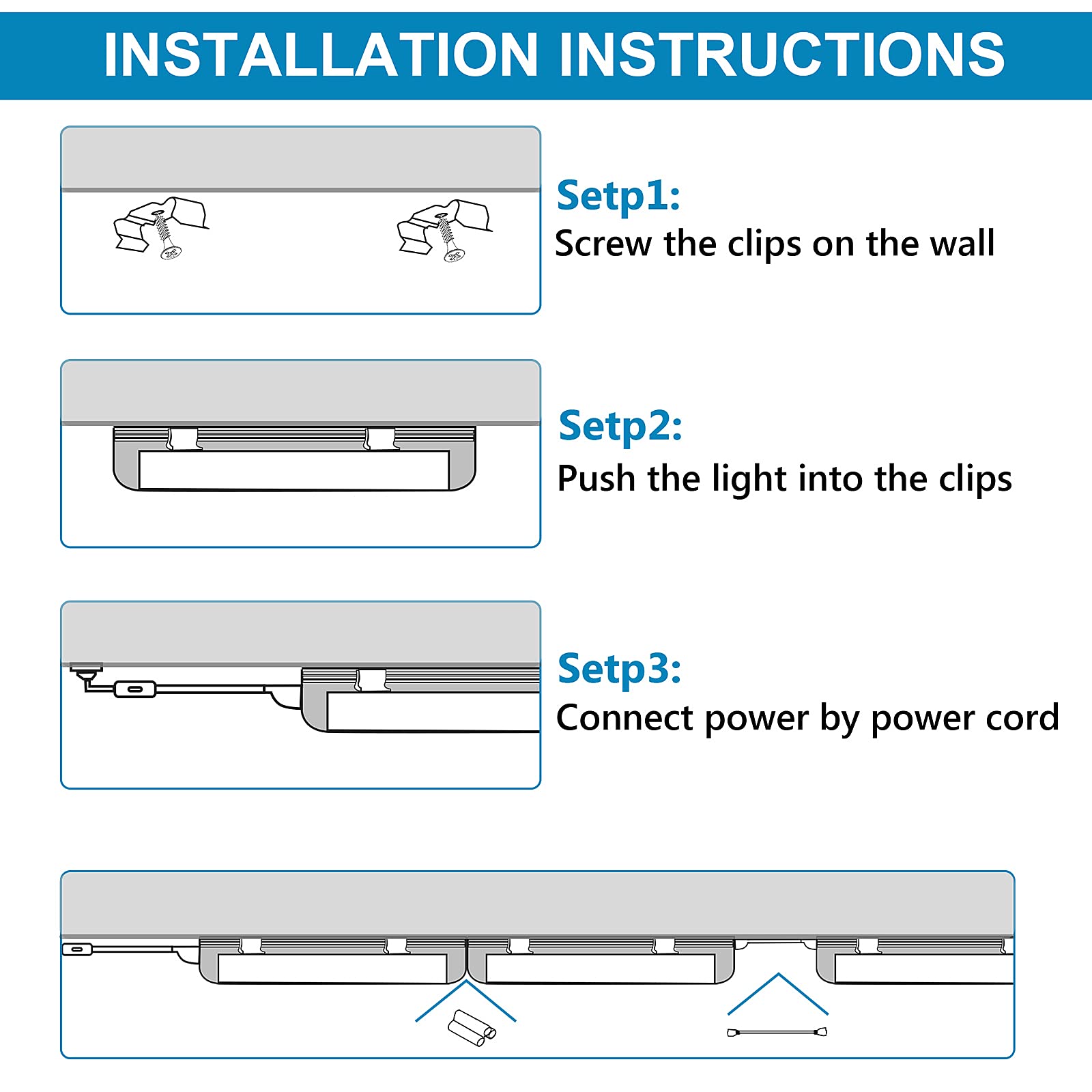 20 Pack, 8FT LED Shop Light Fixture, 144W 15500LM 6000K Cool White,High Output Linkable Tube Light, 4 Sided U Shape T8 8 Foot LED Shop Lights for Garage, Warehouse