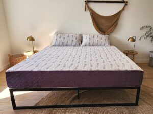 sleep touch lavender luxury -10inch, made in usa, gel-infused memory foam mattress & pillows, certipur-us certified, bed-in-a-box (queen)