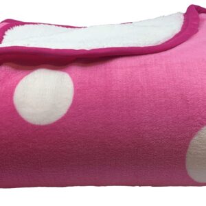 Disney Minnie Mouse Sweet Dots Sherpa Throw Blanket - Measures 50 x 60 inches, Kids Bedding - Fade Resistant Super Soft - (Official Disney Product)